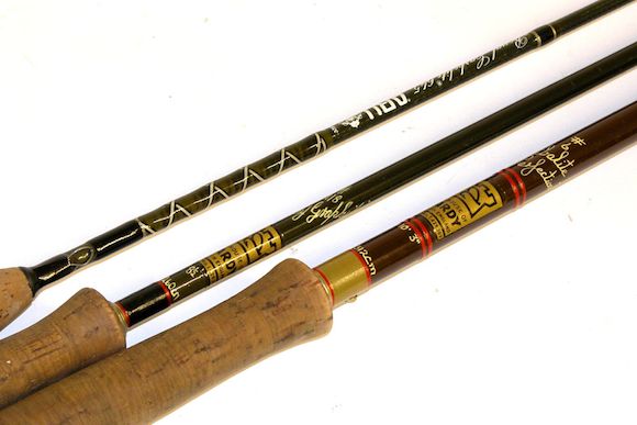 Bonhams : A Hardy carbon two piece trout fly rod 8ft 6in