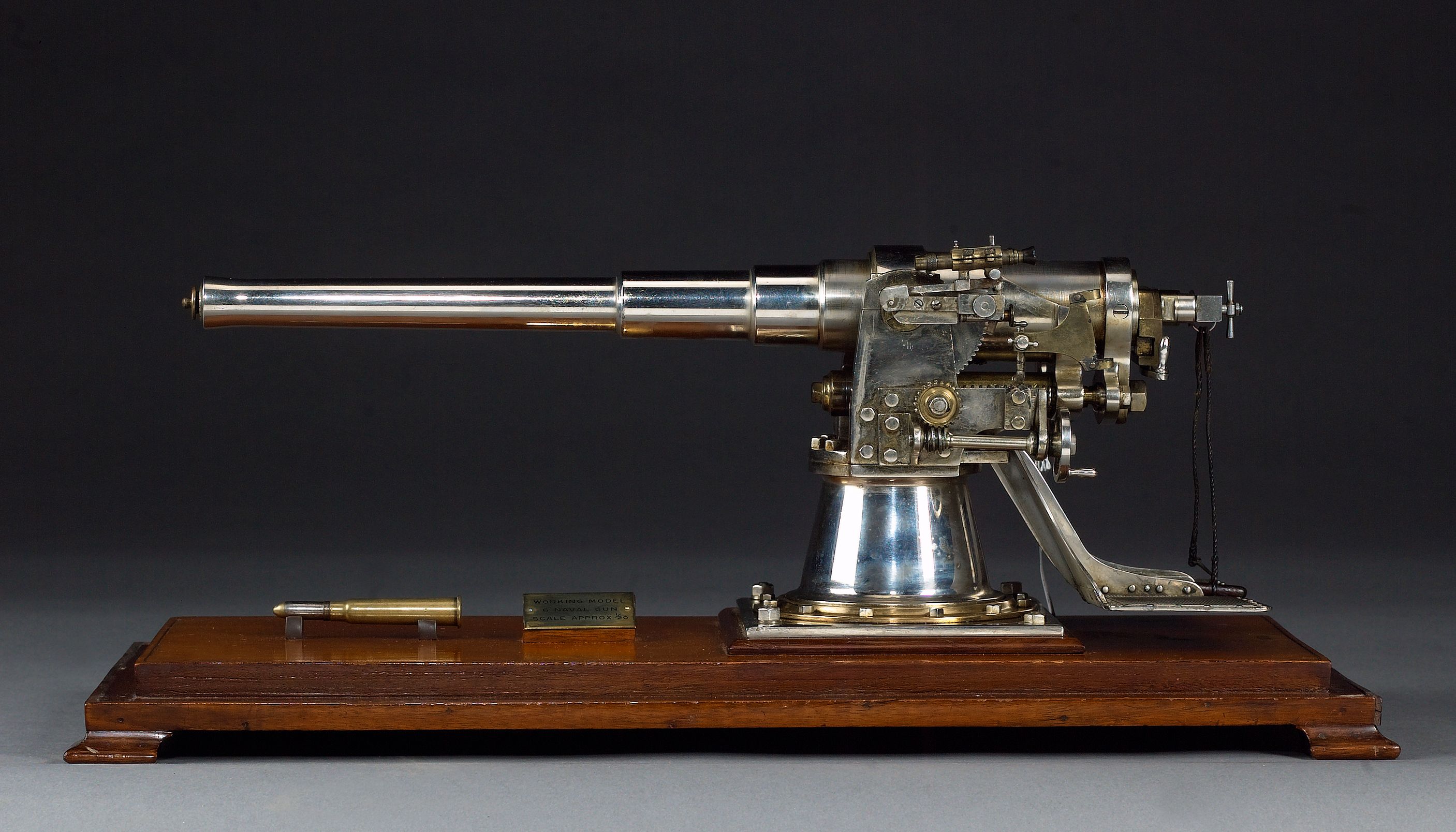A presentation scale model of a 6 inch Naval quick firing gun ...