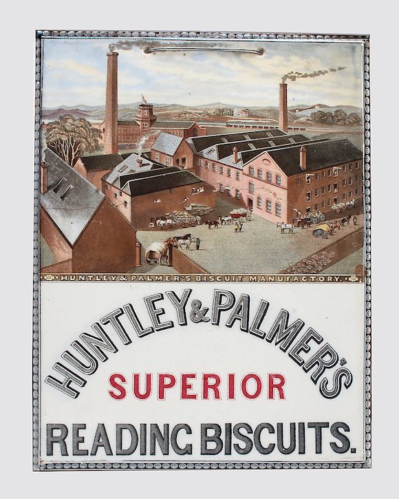 Bonhams : A Huntley and Palmer Superior Reading Biscuit plaque circa 1900,