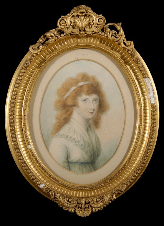 Bonhams : English School (18th Century) Portrait of Miss Charlotte Nott ...