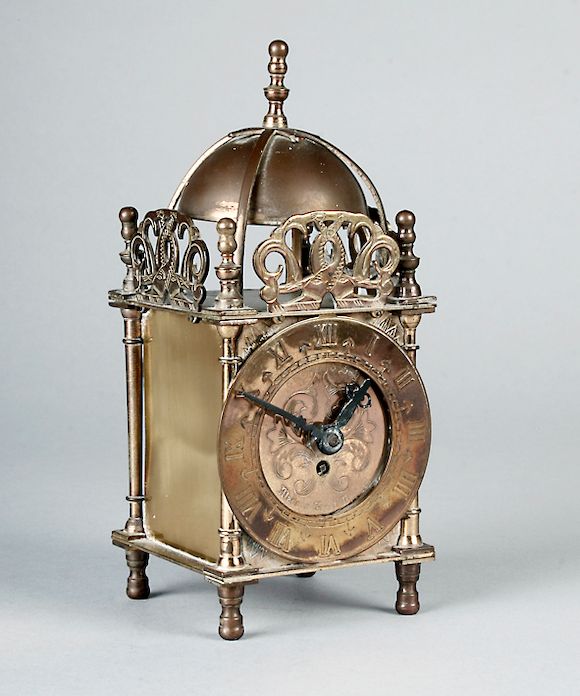 Bonhams : A 20th Century brass miniature lantern clock Smiths English Clocks Ltd