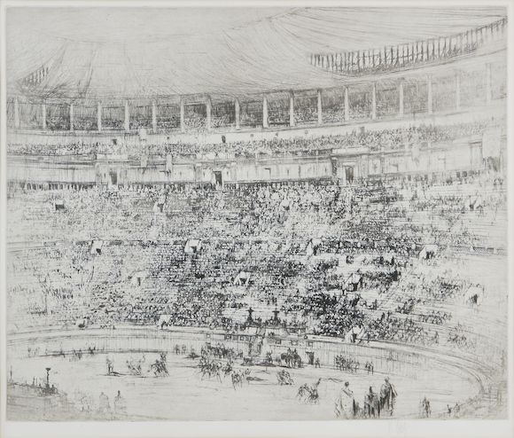 Bonhams : William Walcot RBA RE (1874-1943) Interior of the Colosseum
