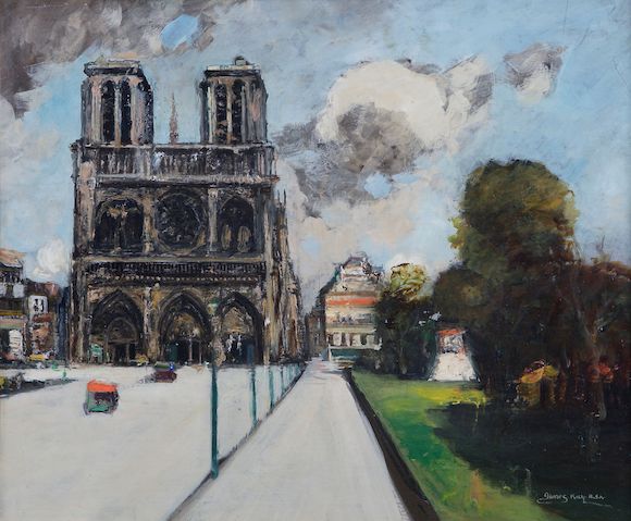 Bonhams : James Kay RSA RSW (1858-1942) Notre Dame de Paris