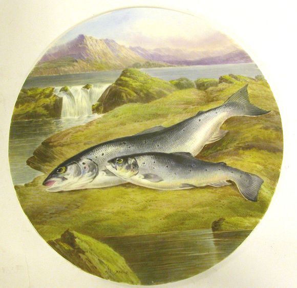 Bonhams : An English circular porcelain plaque