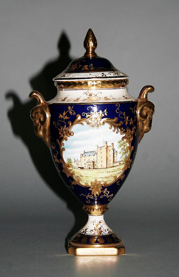 Bonhams : A Coalport Fine Bone China ram's head vase commemorating The ...