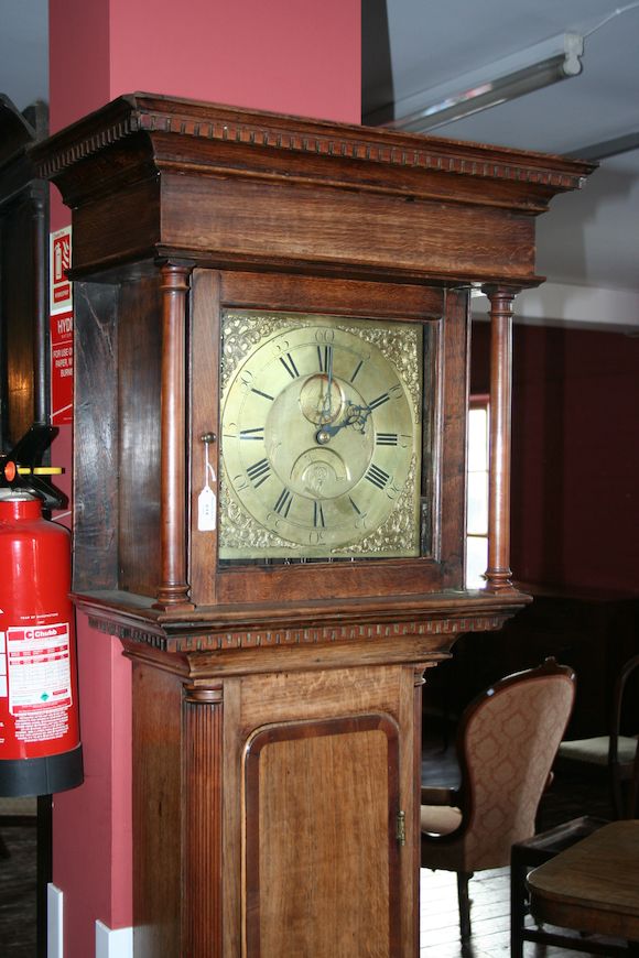 Bonhams : An oak and mahogany crossbanded thirty-hour longcase clock ...