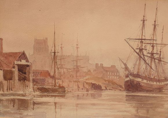 Bonhams : John Louis Petit (1801 - 1868) Bristol Docks,