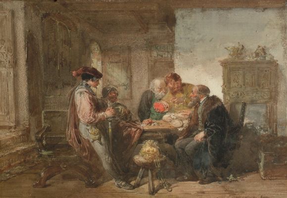 Bonhams : Herman Ten Kate (Dutch, 1822-1891) Jewel traders at a table,