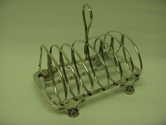 Bonhams : A George IV seven-bar toastrack By Thomas Blagdin, Thomas Hodgson, Samuel Kirkby ...