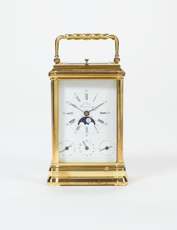Bonhams : A modern French gorge cased repeating carriage clock Dial ...