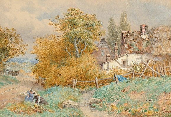 Bonhams : John Edward Soden (British, fl 1861-1868) A country childhood ...