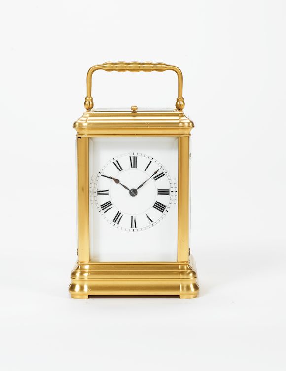 Bonhams : A late 19th century gorge cased repeating carriage clock ...