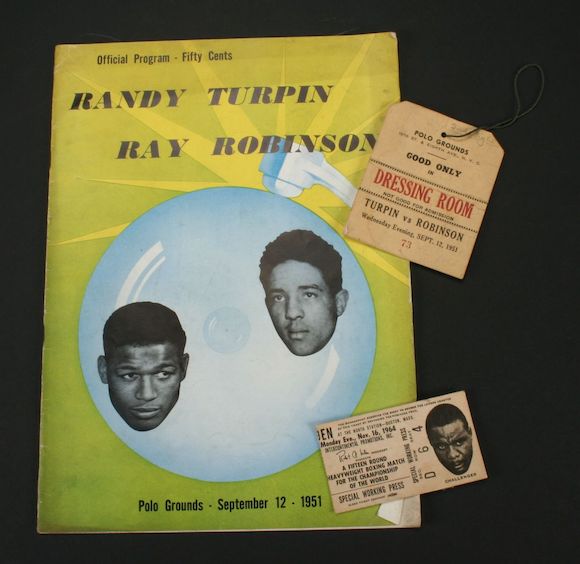 Bonhams : Official programme for Randy Turpin v Sugar Ray Robinson, 1951