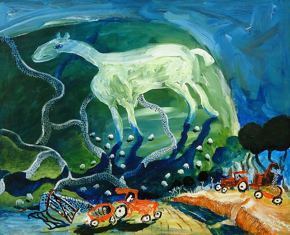 Bonhams : Malcolm Scott (Contemporary) 'The White Horse at Kilburn, Yorks'