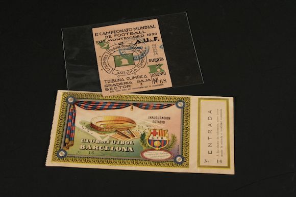 Bonhams : Ticket number 1, Opening Ceremony, Uruguay 1-0 Peru
