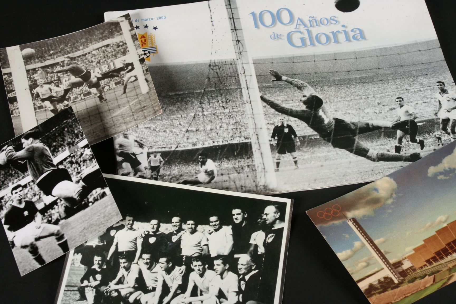 Bonhams : Three signed action photographs of the 1950 World Cup