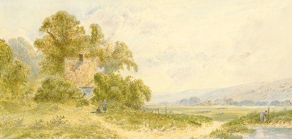 Bonhams : Attributed to Edward Beecham Lait A rural idyll.