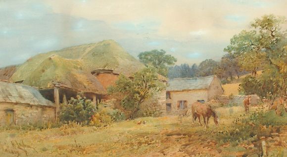 Bonhams : Alfred Leyman (British, 1856-1933) The farmyard.