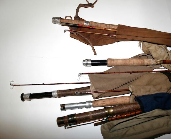 Bonhams : A Brighton Anglers Depot two piece built cane rod 8ft