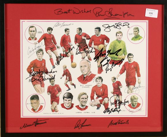 Bonhams : Liverpool Legends, official poster depicting past legends ...