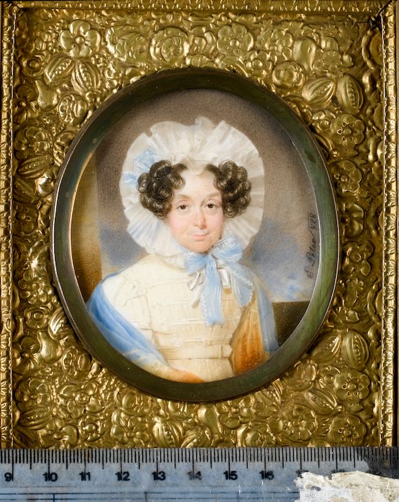 Bonhams : Emmanuel Thomas Peter, A Lady, wearing yellow dress with ...