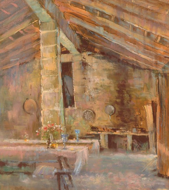 Bonhams : Derek Mynott (British, 1926-1994) Cottage interior