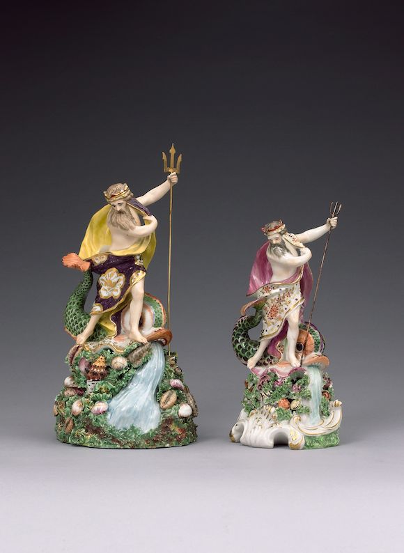 Bonhams : A large Derby figure of Neptune circa 1775-80