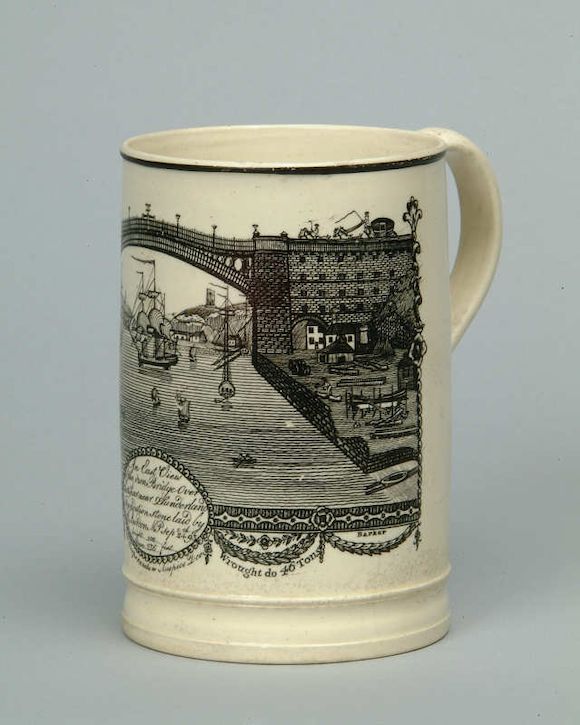 Bonhams : A creamware frog mug