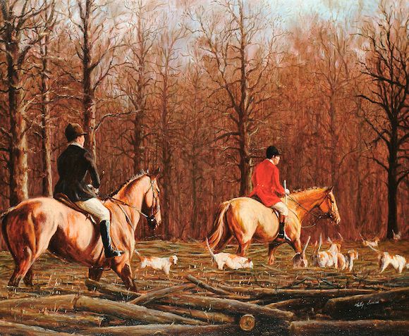 Bonhams : Phillip Sanders (British, b.1938) In the Forest, East Kent Hunt.