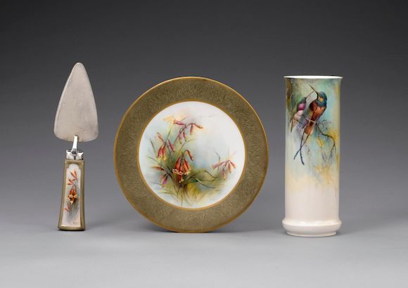 Bonhams : An interesting Royal Worcester plate and cake-slice by ...