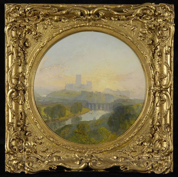 Bonhams : Charles Simms (19th Century) Cathedral and river at Durham ...
