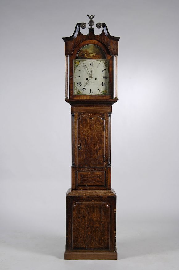 Bonhams : A George III oak and crossbanded longcase clock Thomas Bates ...