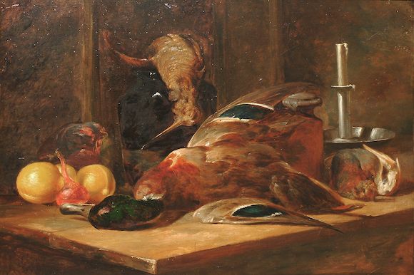 Bonhams : Circle of William Duffield, circa 1860 Still life of dead ...