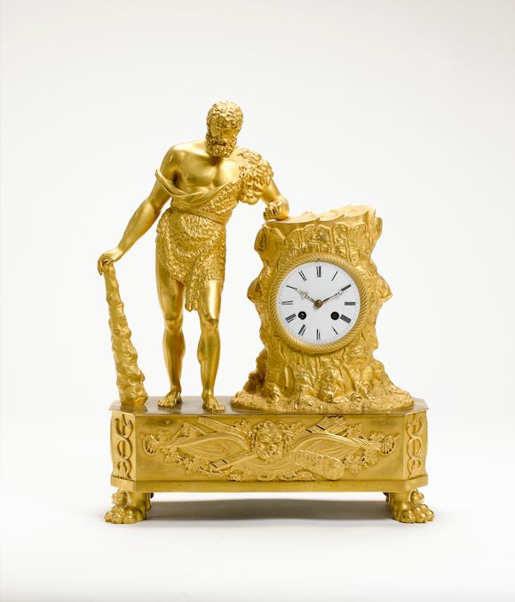 Bonhams : An impressive 19th century French ormolu mantel clock ...