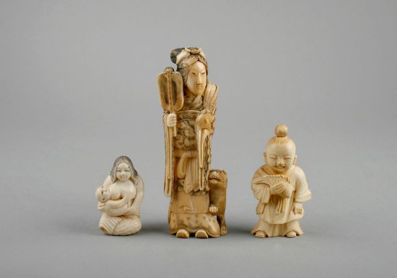 Bonhams : A Japanese carved ivory