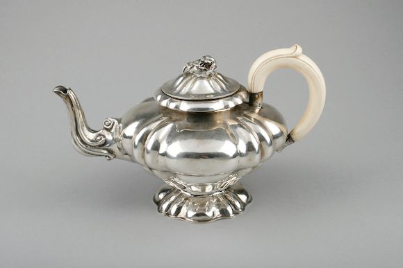 Bonhams : An early 19th Century German teapot marks rubbed,