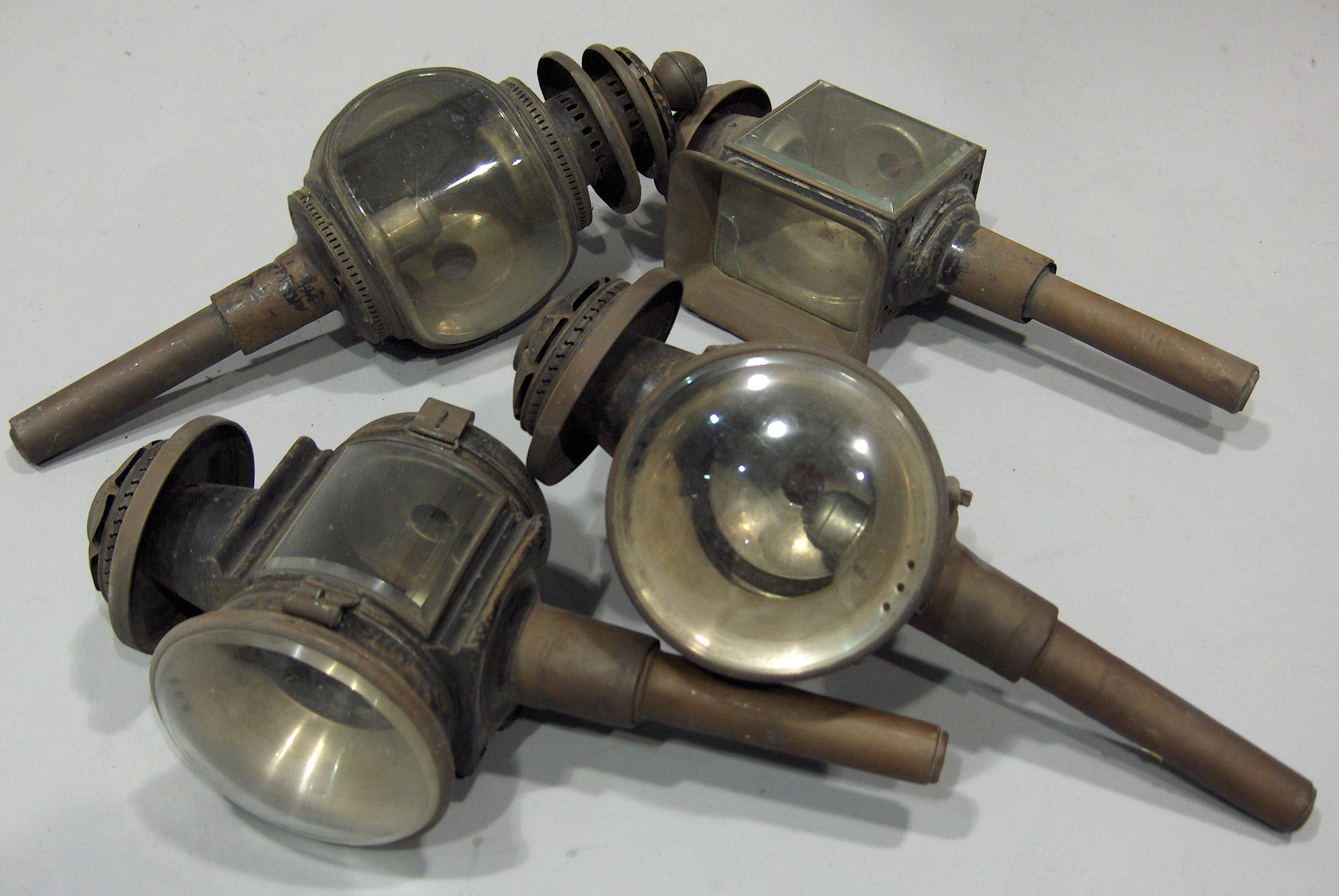 Bonhams Cars : A pair of candle coach lamps,