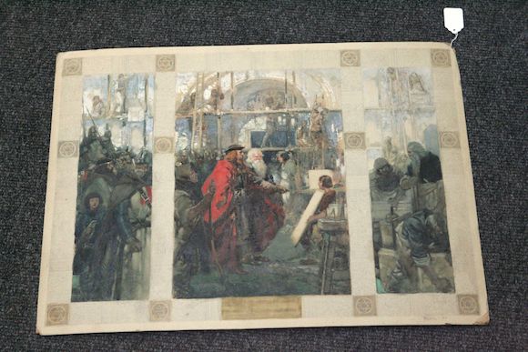 Bonhams : Tom Hutchinson Peddie (1871-1954) 'Building of the Abbey of ...