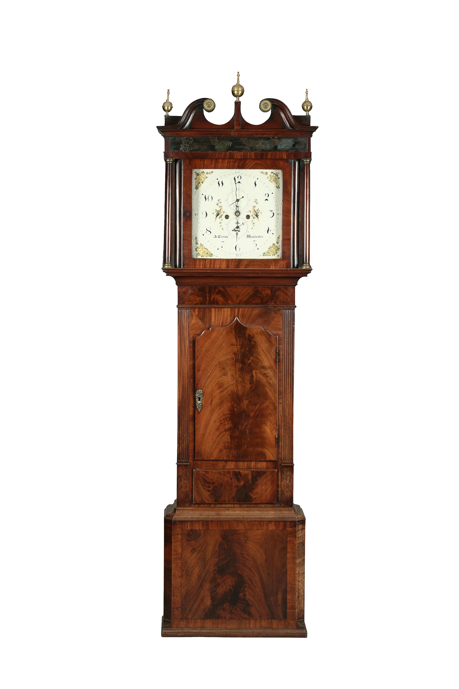 A mahogany white dial longcase clock, A. Thomas, Manchester, circa 1815 ...
