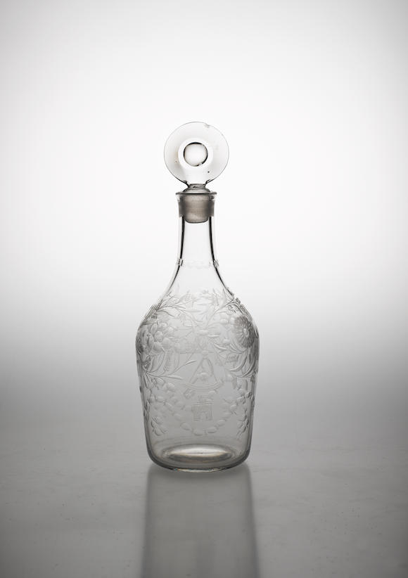 Bonhams A Rare Decanter Of Masonic And Jacobite Significance Late