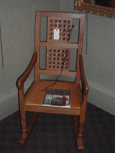 Bonhams : A Robert 'Mouseman' Thompson of Kilburn oak rocking chair,