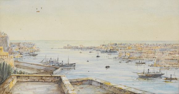 Bonhams : Tristram Ellis (British, 1844-1922) Vessels in the Grand ...