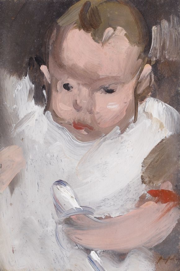 Bonhams : Samuel John Peploe RSA (1871-1935) Portrait of a baby, Willy ...