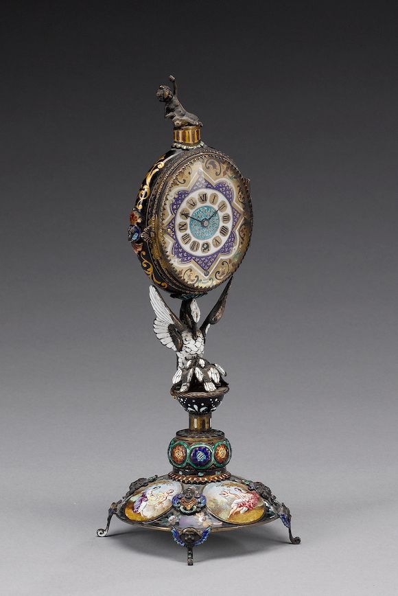 Bonhams : A late 19th century Austrian silver-gilt and enamelled ...