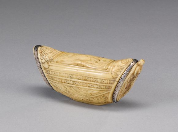 Bonhams : A late 18th/early 19th century silver mounted carved marine ...