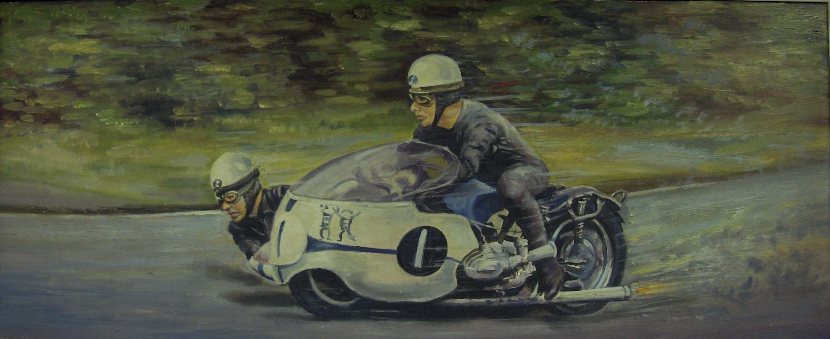 Bonhams Cars : Oil on board painting depicting World Champion Max ...
