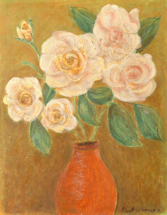 Bonhams : Fay Richmond (British, 20th century) A vase of flowers.