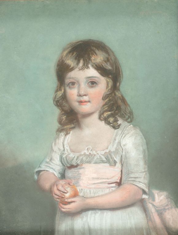 Bonhams : John Raphael Smith (1752-1812) Portrait of a child holding an ...
