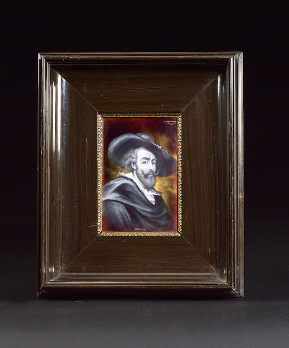 Bonhams : An early 20th century Limoges enamel plaque depicting Rubens