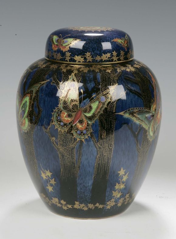 Bonhams : A Crown Devon ginger jar and lid